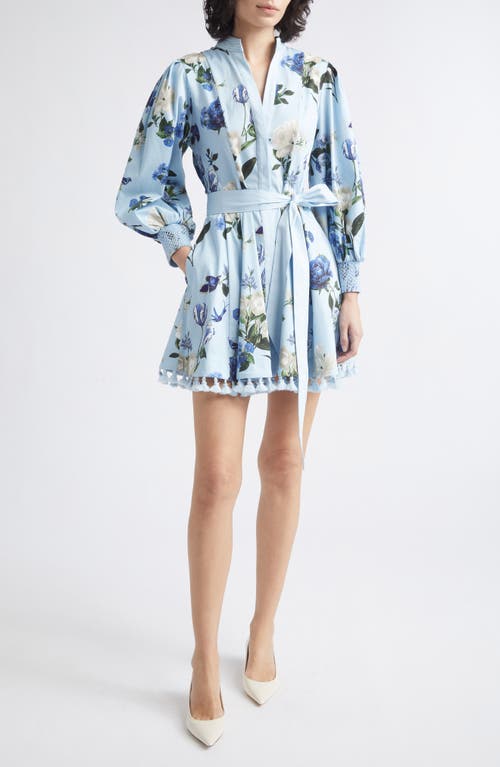 ALICE + OLIVIA Alice + Olivia Lucy Floral Long Sleeve Minidress